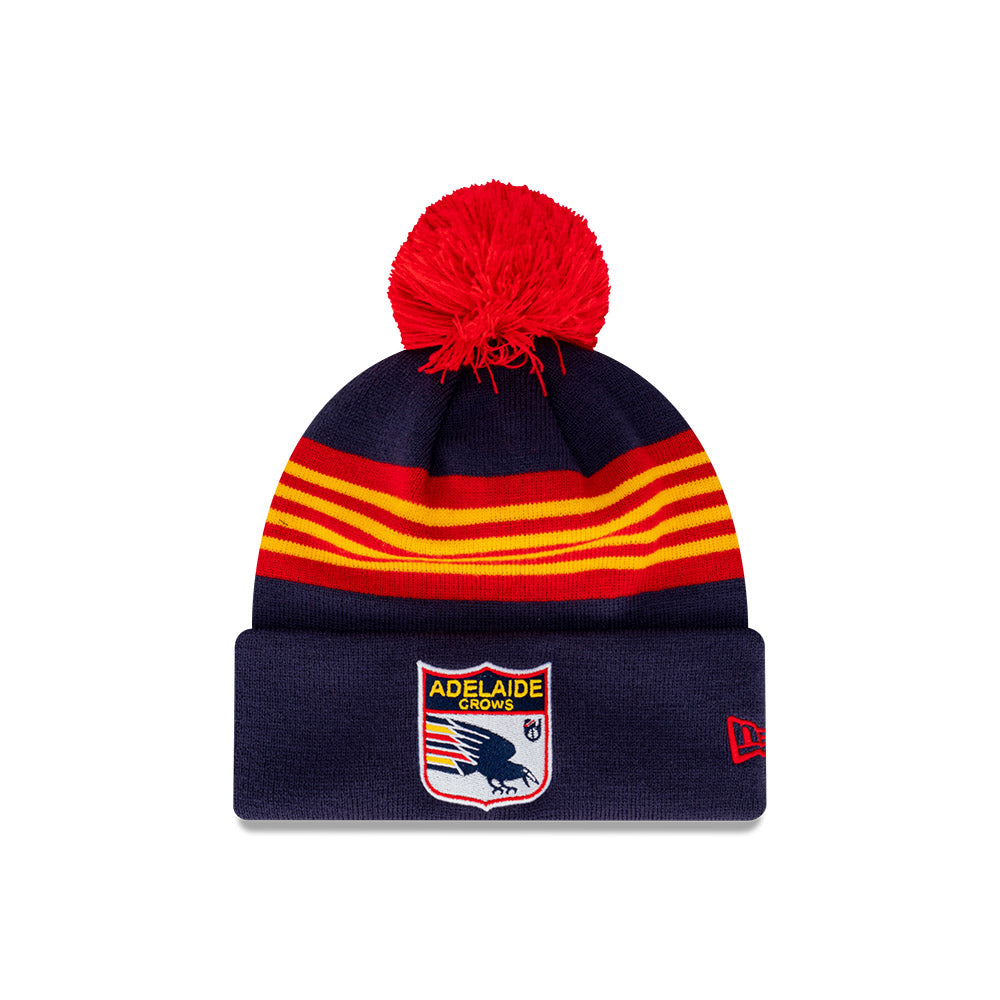 Adelaide Crows Beanie - AFL Official Team Colour Retro Collection Pom