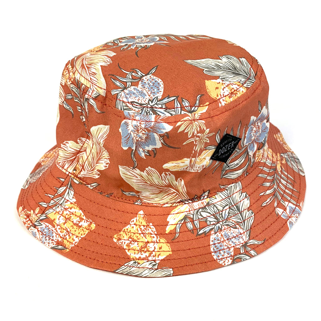 Dozer Boys Bucket Hat | Rust Tropical Idris | Hat Locker Australia